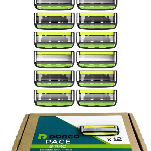 Other | Pace 6 Pro Six Blade Razor System With Trimmer 12 Pack Refill ...